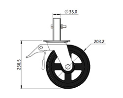 8” SWIVEL CASTER